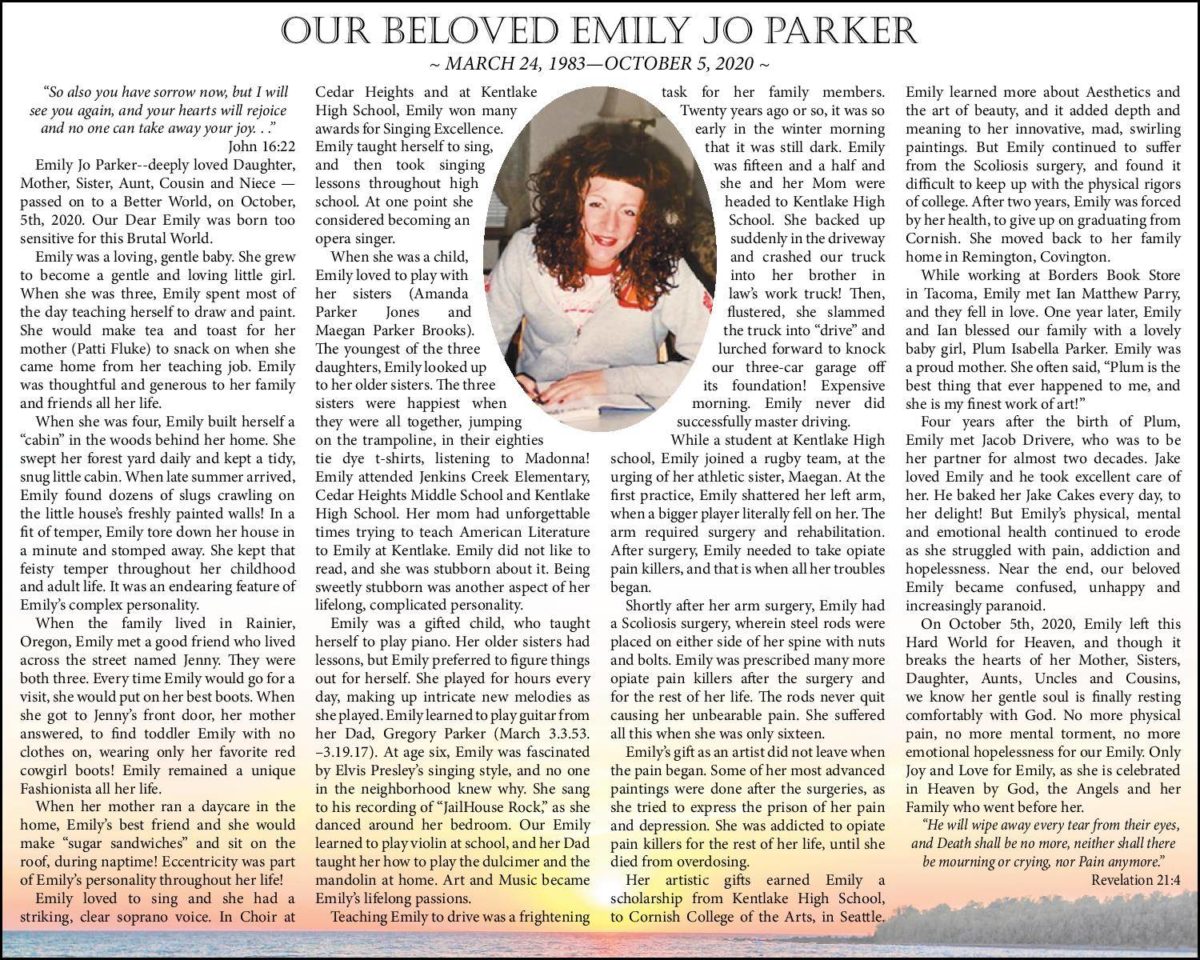 Emily Jo Parker | Obituary | Covington-Maple Valley Reporter