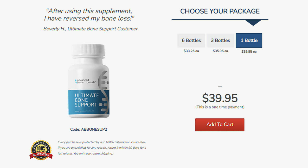 Ultimate Bone Support Reviews: Real Advanced Bionutritionals Customer ...