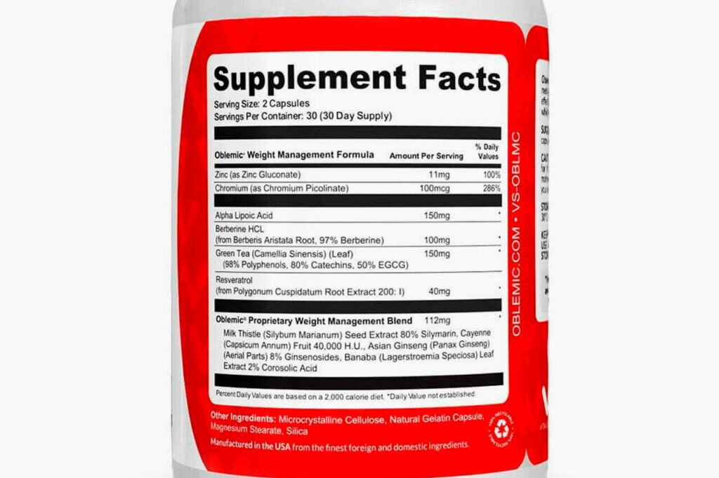 Oblemic Ingredients Review - The Latest Research | Covington-Maple ...